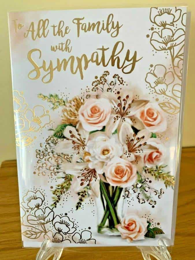 All The Family Sympathy Card - Bella Rose Craft Studio