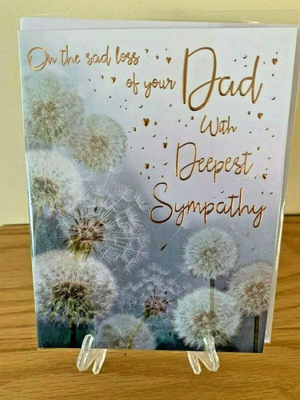 Loss of your Dad Sympathy Cards Bereavement Condolence Mourning - Bella ...