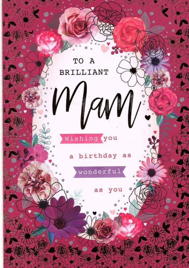 Mam Birthday Card Female Relation Premium Quality – Foil Celebration ...